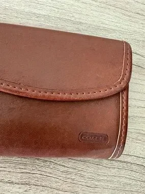 Coach | Bags | Coach Vintage Multi Function Wallet Brown Leather With ...